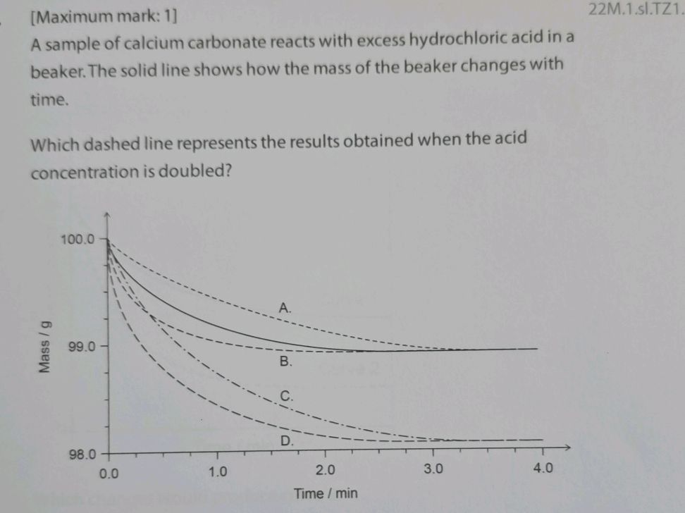A sample of calcium carbonate reacts with | StudyX