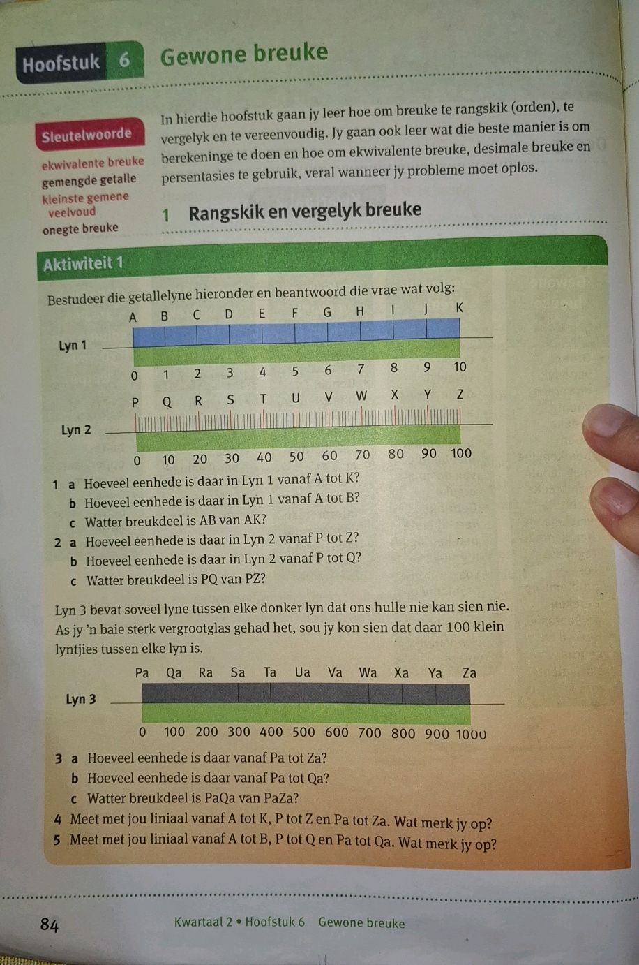 Bestudeer die getallelyne hieronder en | StudyX