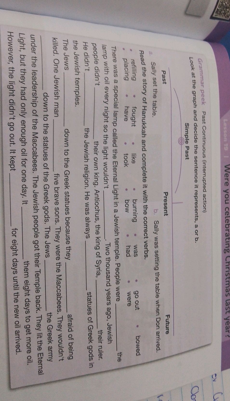 Read the story of Hanukkah and complete it | StudyX