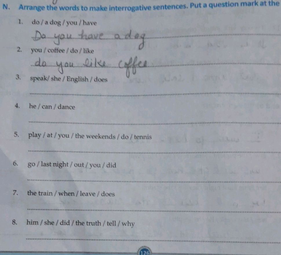 Arrange the words to make interrogative | StudyX