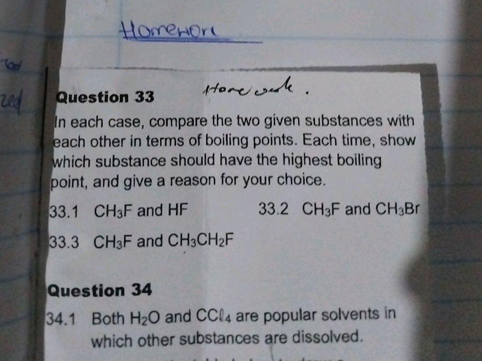 Question 33 In each case, compare the two | StudyX
