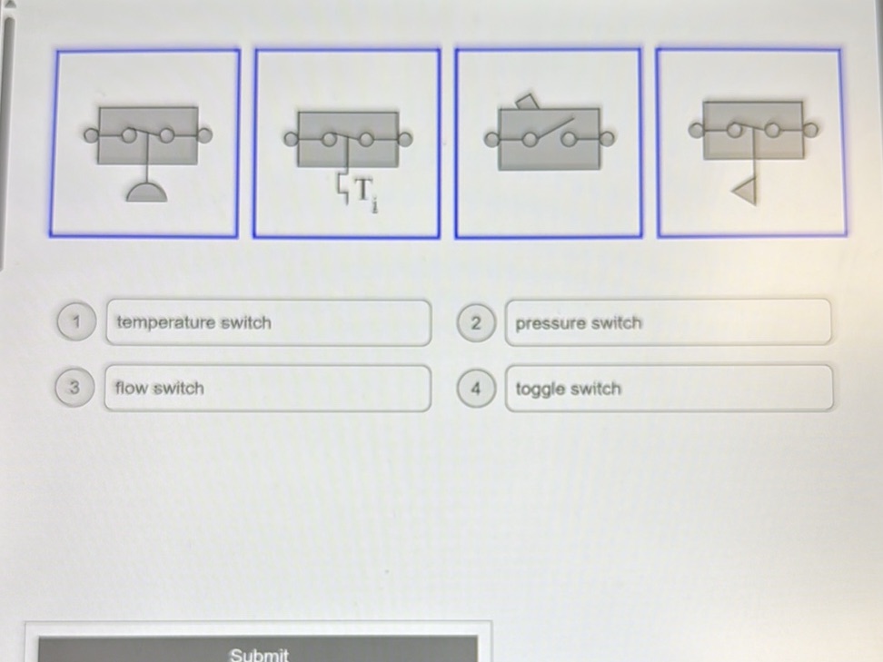 Match the following switch symbols with | StudyX