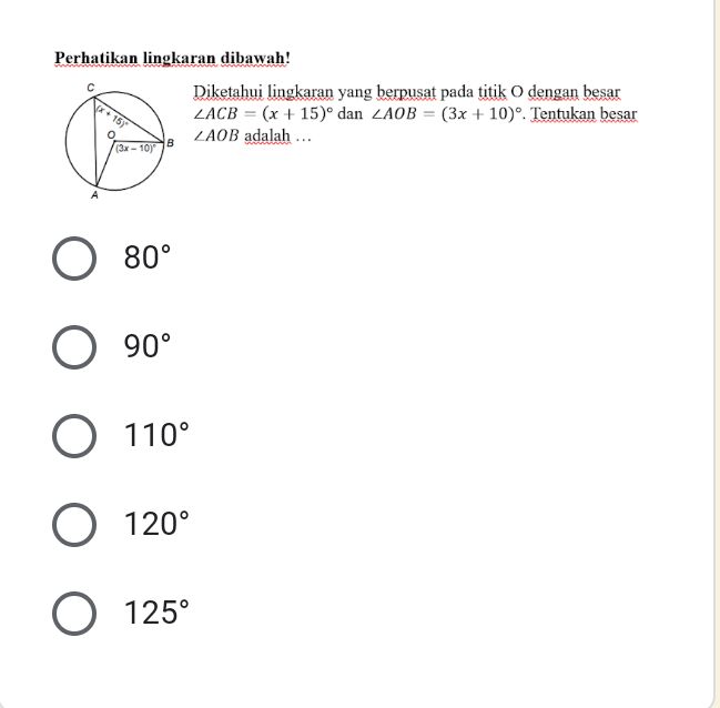 Perhatikan lingkaran dibawah! Diketahui | StudyX