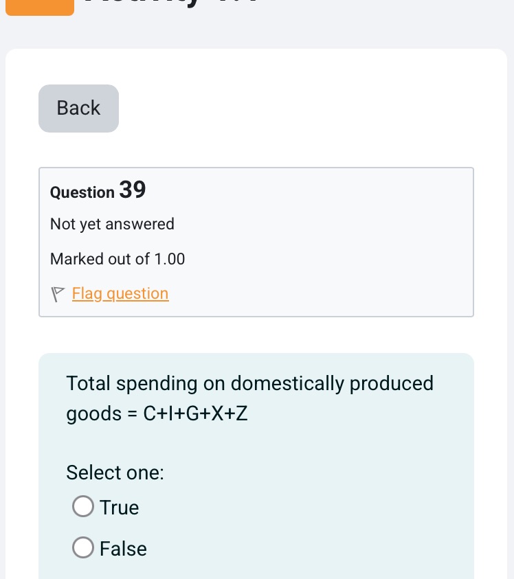 Total spending on domestically produced | StudyX