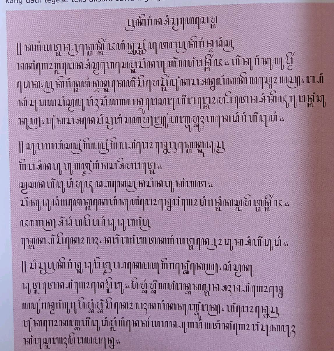 The image contains text in Javanese script, | StudyX