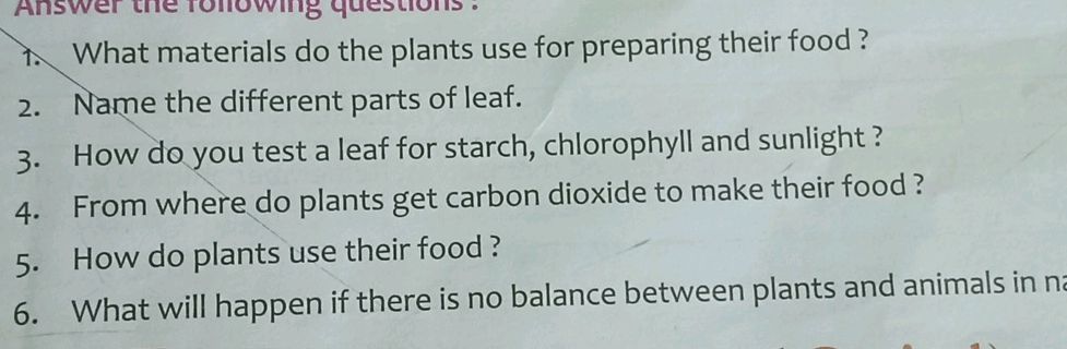 1. What materials do the plants use for | StudyX