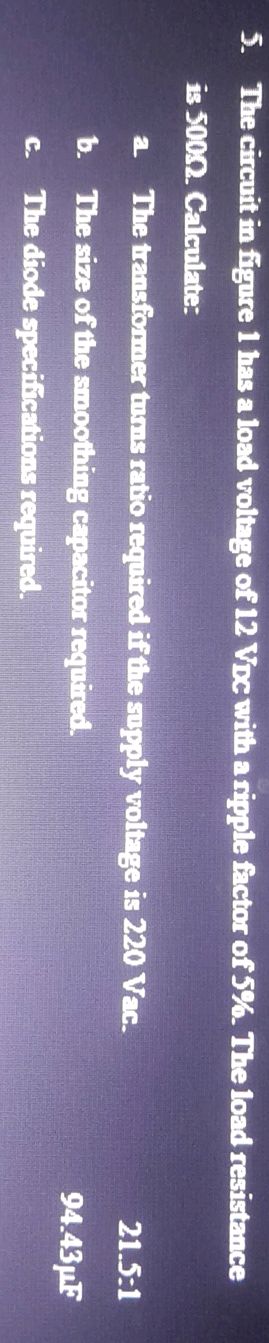 5. The circuit in figure 1 has a load | StudyX