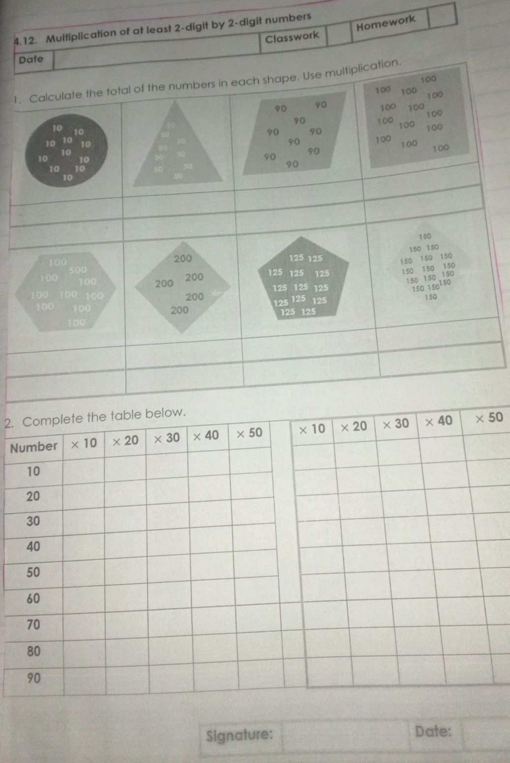 1. Calculate the total of the numbers in | StudyX