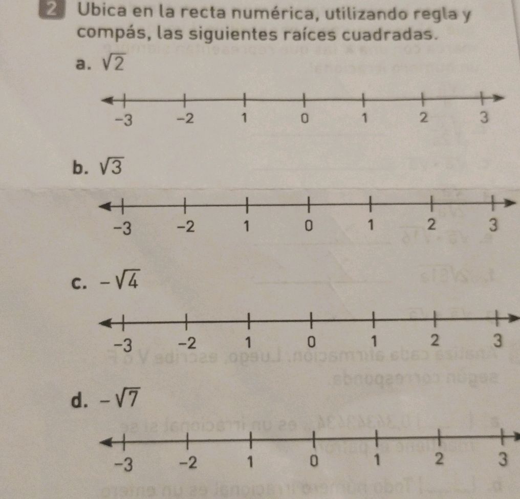 2 Ubica en la recta numérica, utilizando | StudyX