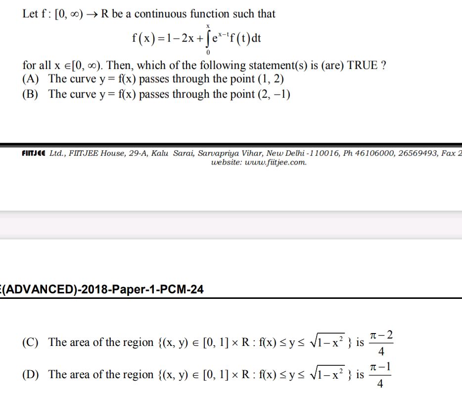 Let $f: [0, ) R$ be a continuous function | StudyX