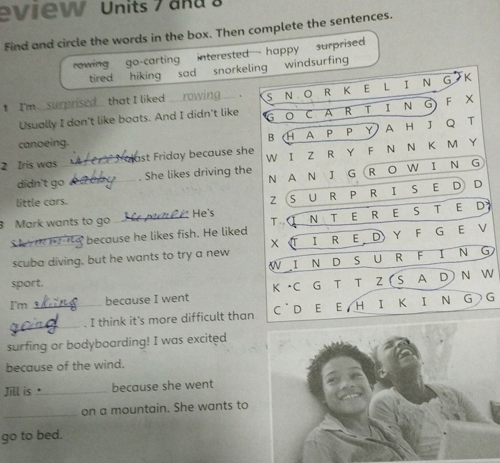 Find and circle the words in the box. Then | StudyX
