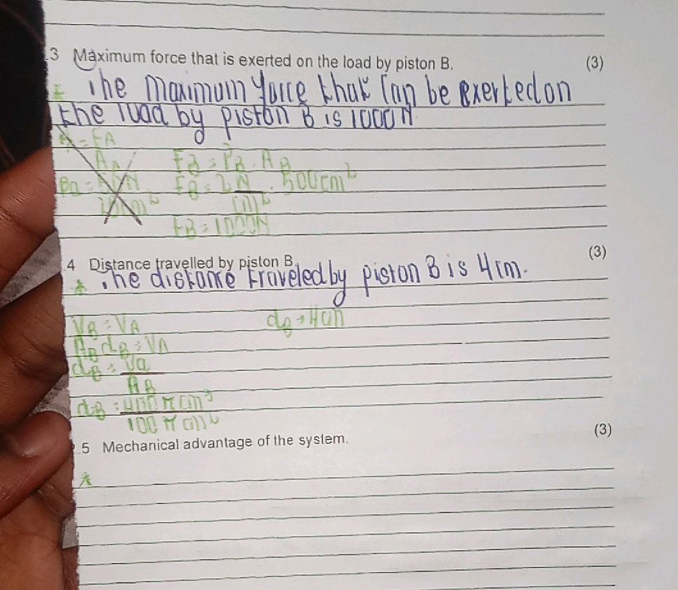 3 Maximum force that is exerted on the load | StudyX
