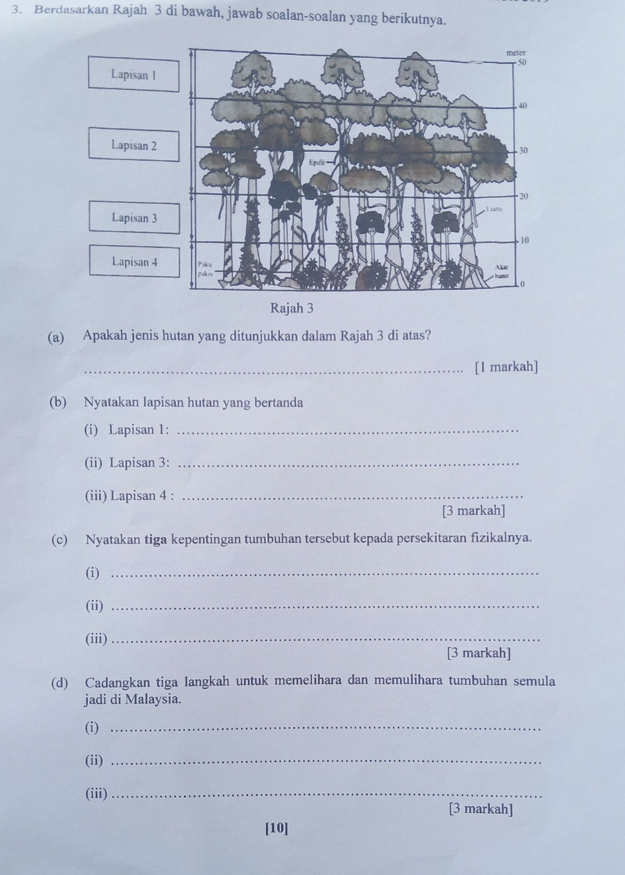 3. Berdasarkan Rajah 3 di bawah, jawab | StudyX