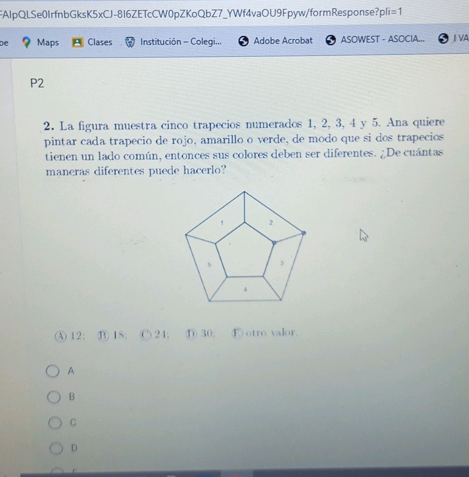 2. La figura muestra cinco trapecios | StudyX
