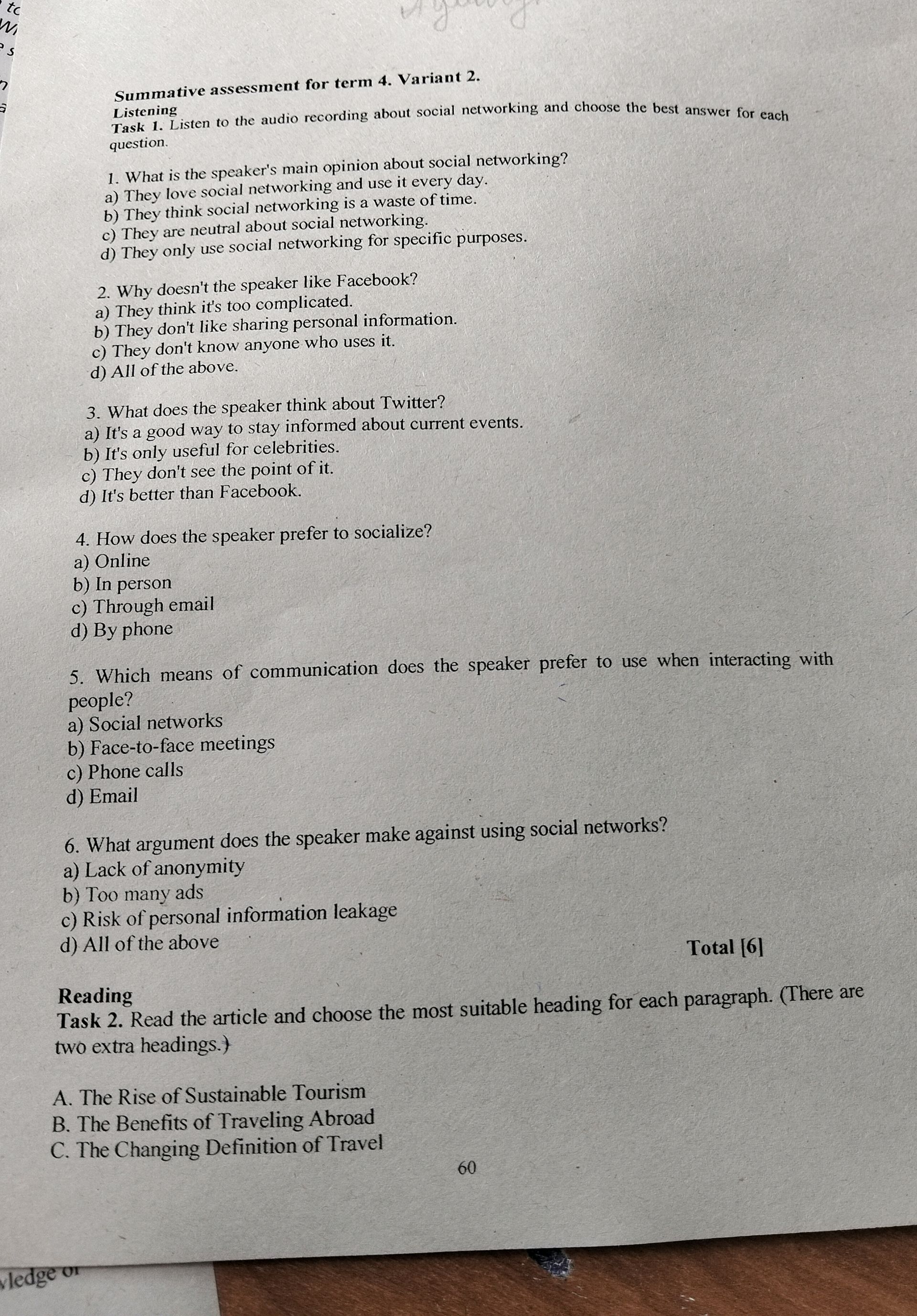 Task 1. Listen to the audio recording about | StudyX