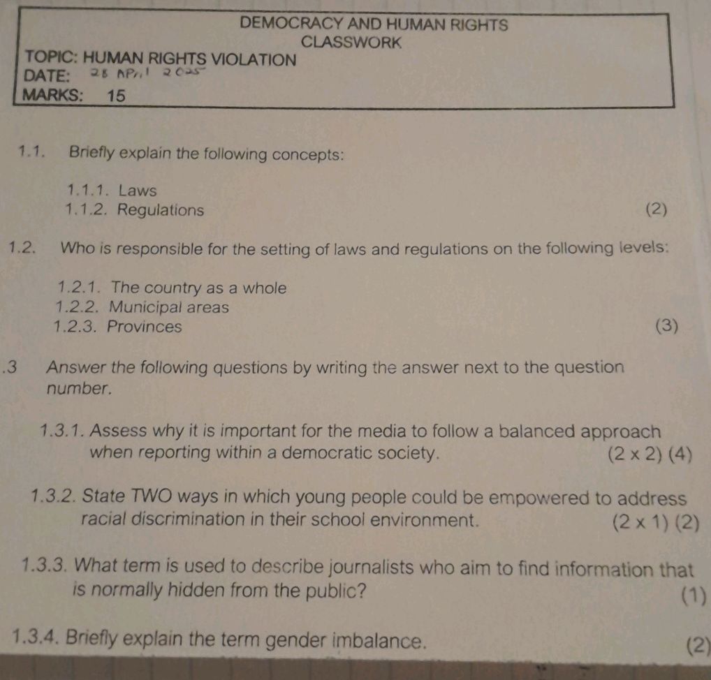 1.1. Briefly explain the following concepts: | StudyX