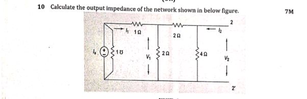Calculate the output impedance of the | StudyX