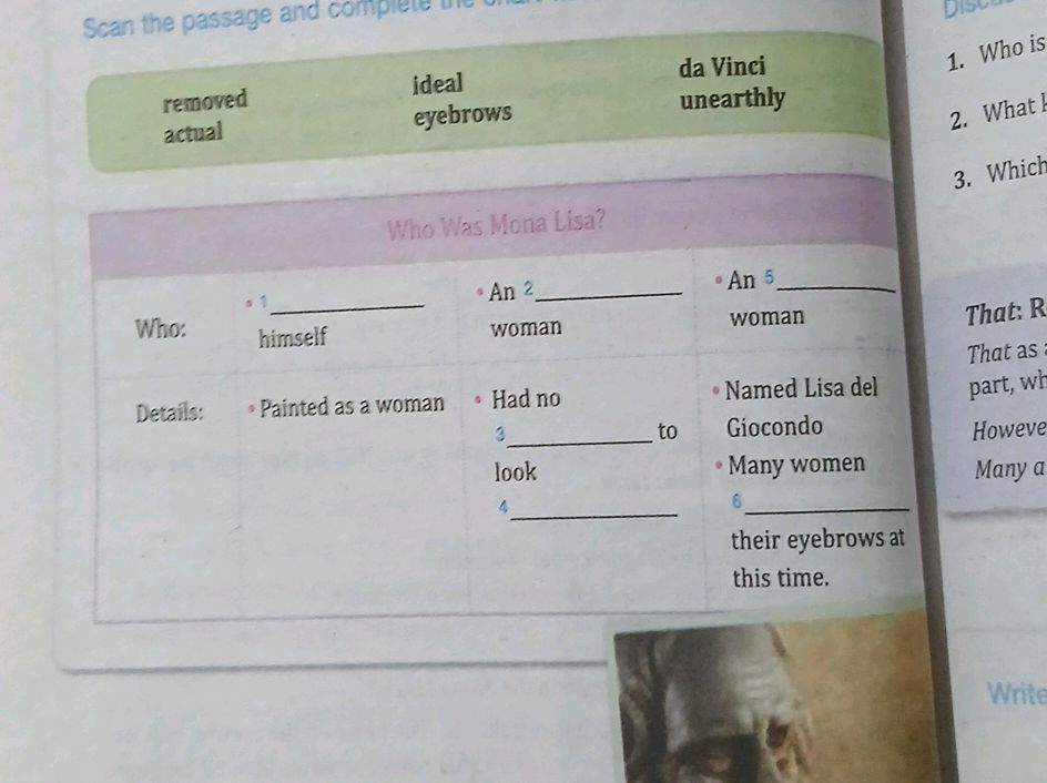 Scan the passage and complete the chart. | | StudyX