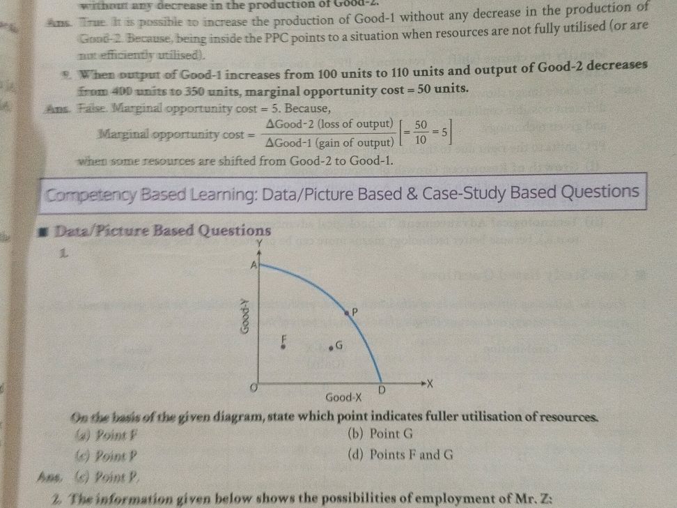 9. When output of Good-1 increases from 100 | StudyX