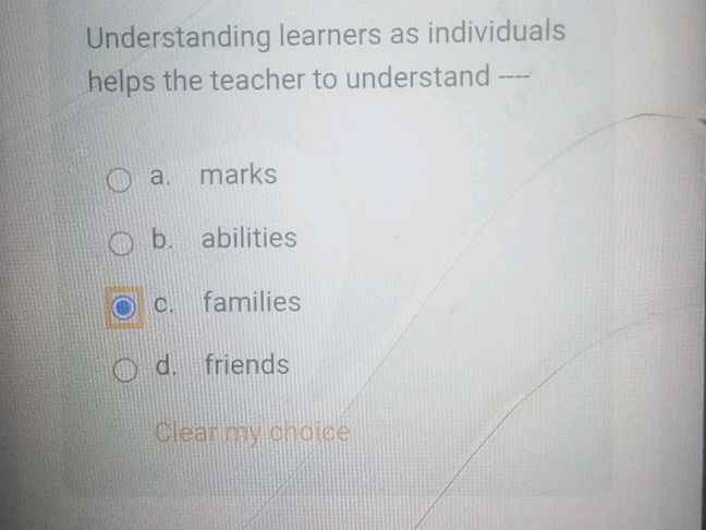 Understanding learners as individuals helps | StudyX