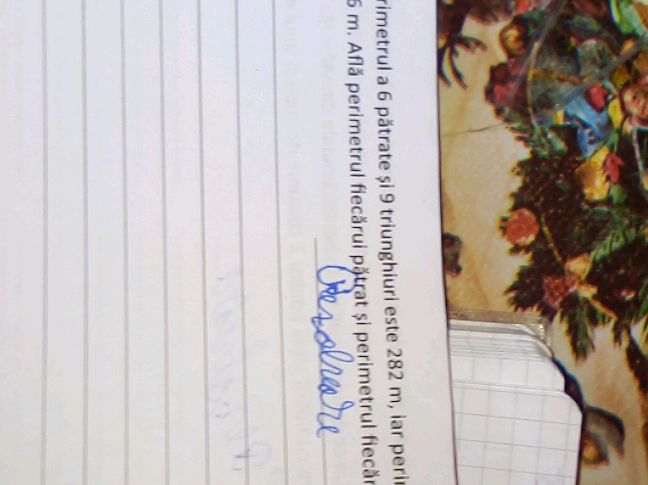 Perimetrul a 6 pătrate și 9 triunghiuri este | StudyX