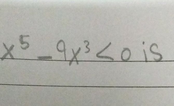 Solve the inequality $x^5 - 9x^3