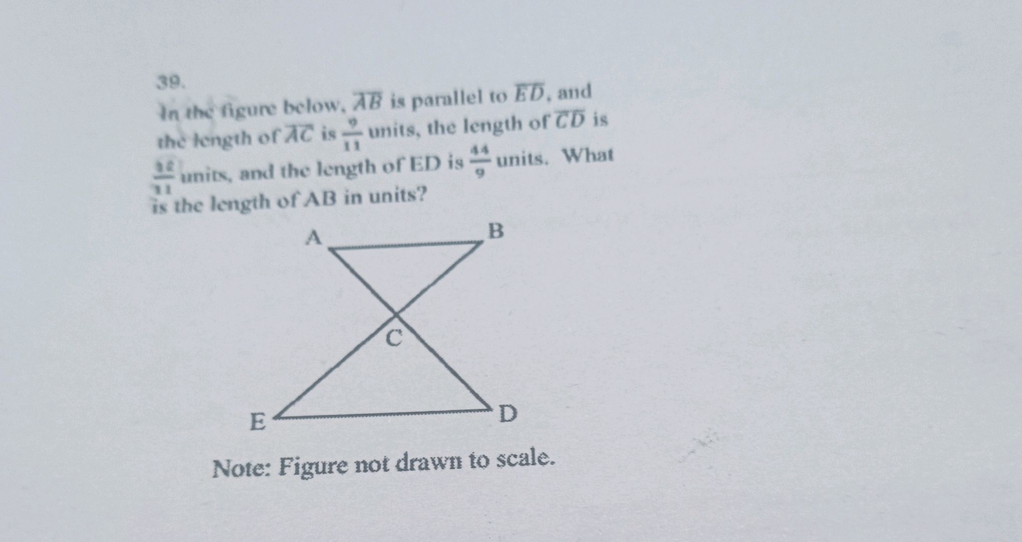 In the figure below, $ {AB}$ is parallel to | StudyX