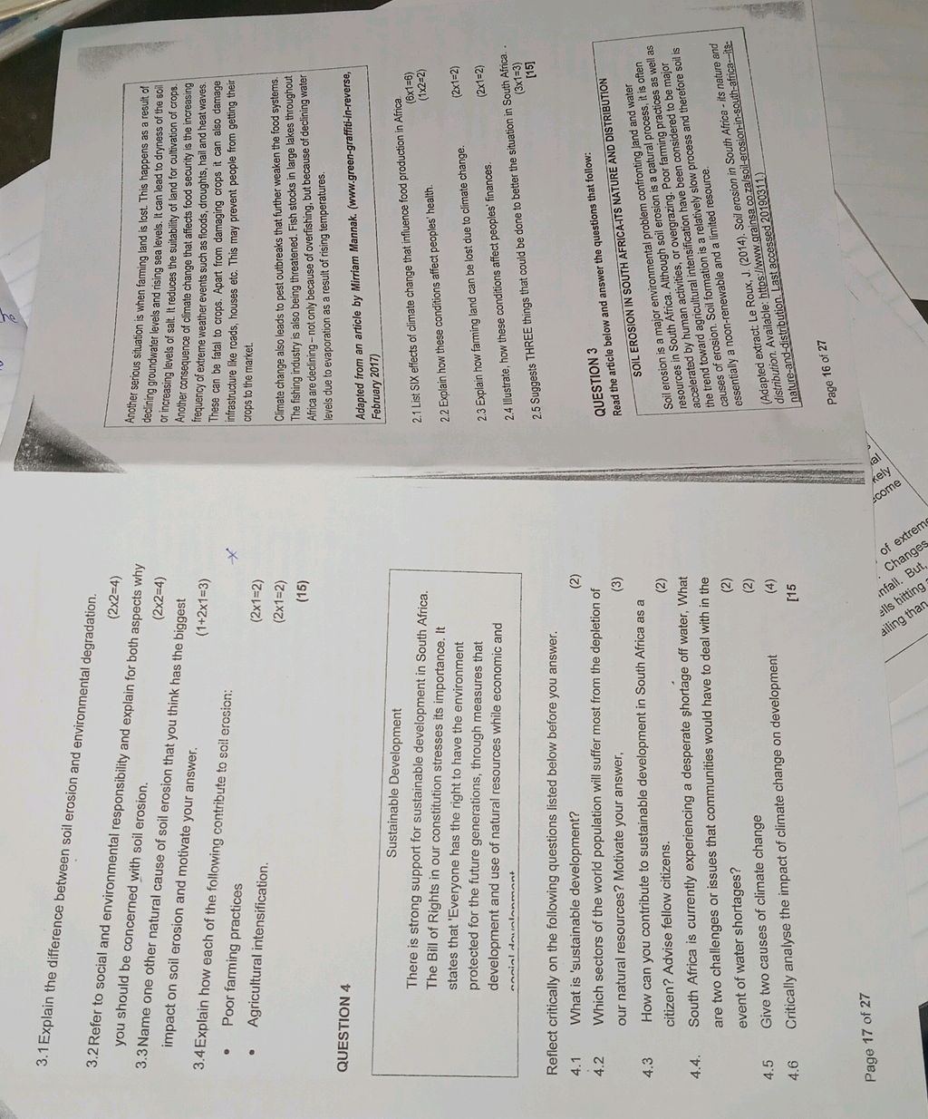 3.1 Explain the difference between soil | StudyX