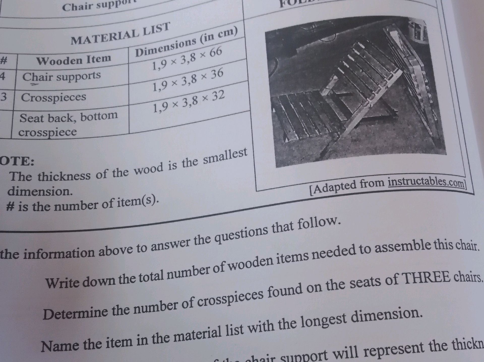 MATERIAL LIST | # | Wooden Item | | StudyX