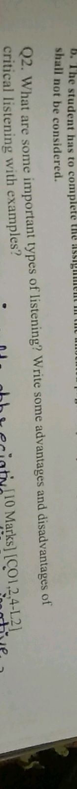 Q2. What are some important types of | StudyX