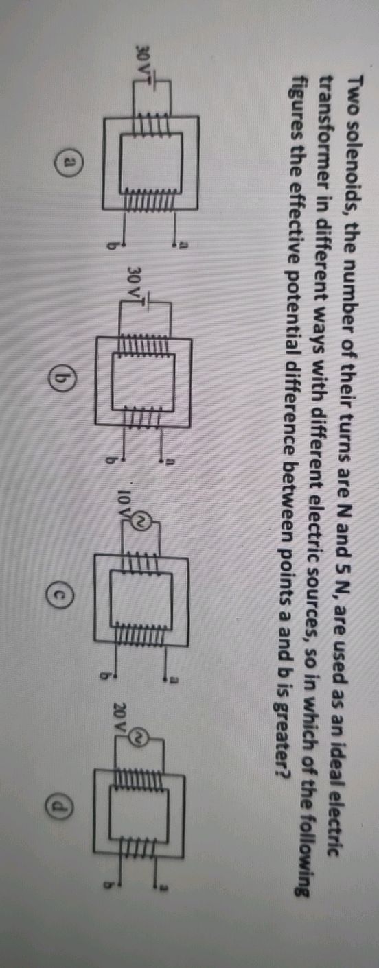Two solenoids, the number of their turns are | StudyX