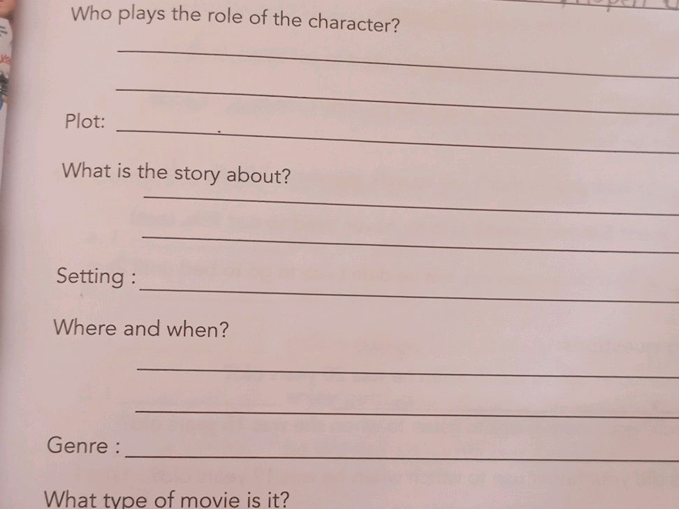 Who plays the role of the character? Plot: | StudyX