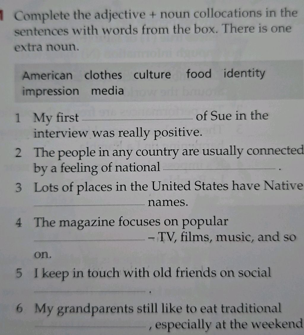 Complete the adjective + noun collocations | StudyX