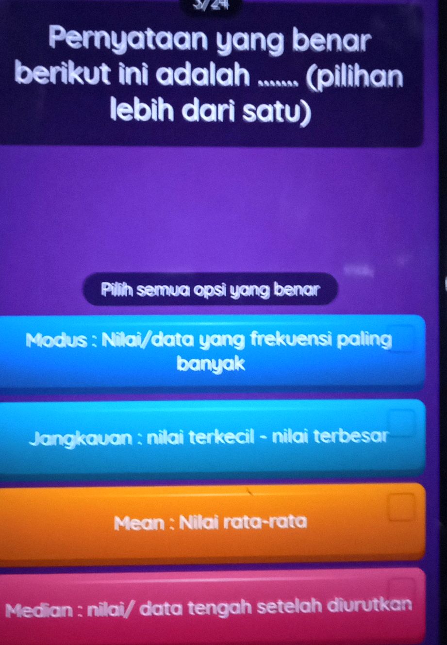 Pernyataan yang benar berikut ini adalah | StudyX