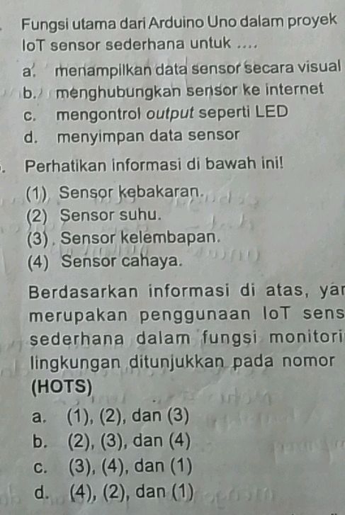 Fungsi utama dari Arduino Uno dalam proyek | StudyX