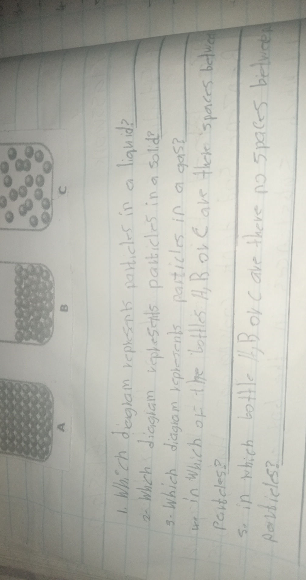 1. Which diagram represents particles in a | StudyX