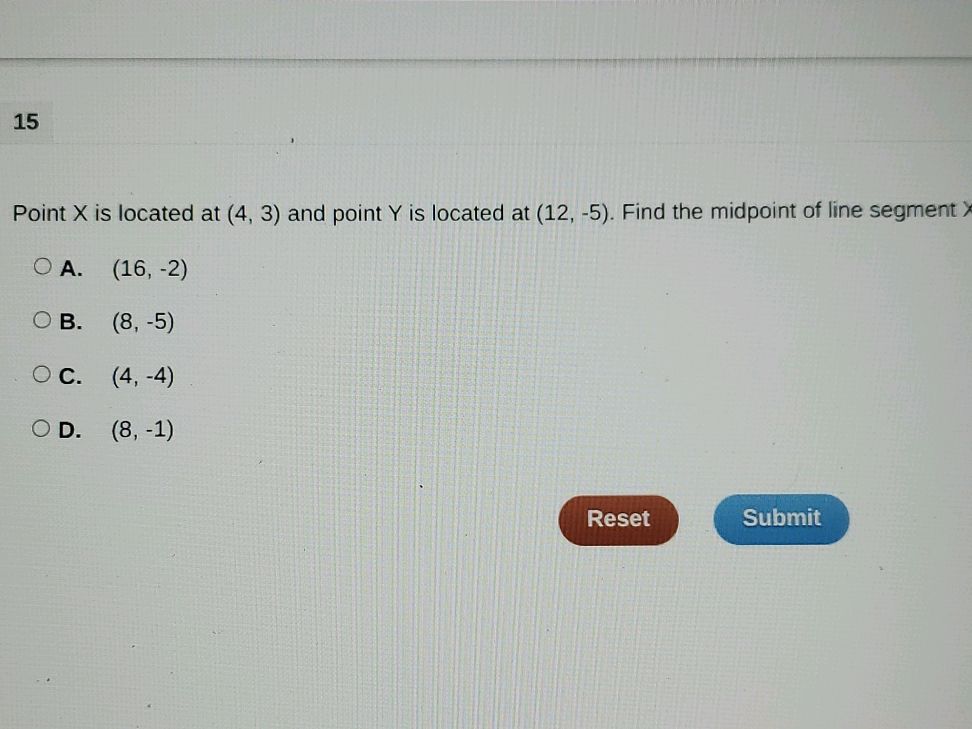 Point X is located at (4, 3) and point Y is | StudyX