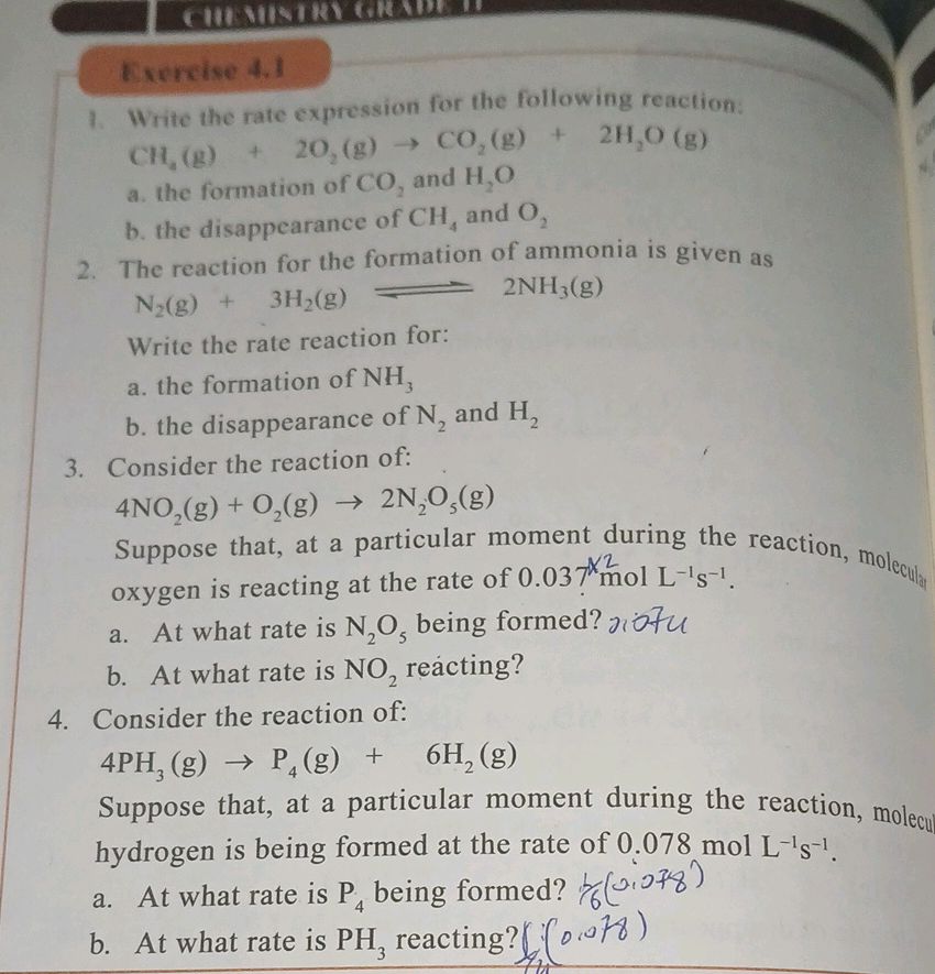 1. Write the rate expression for the | StudyX
