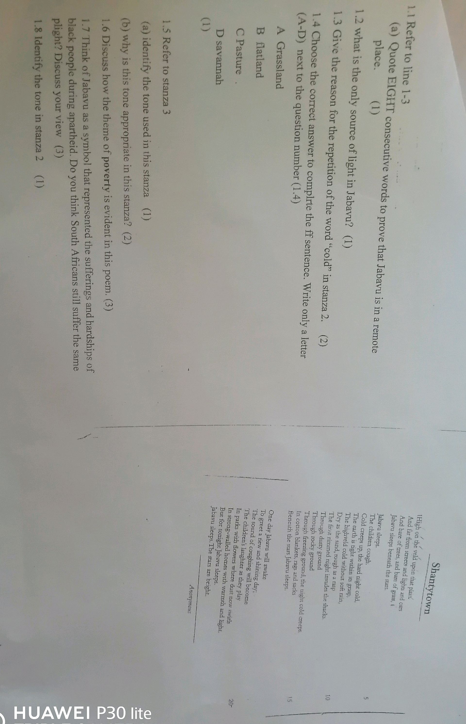 1.1 Refer to line 1-3 (a) Quote EIGHT | StudyX