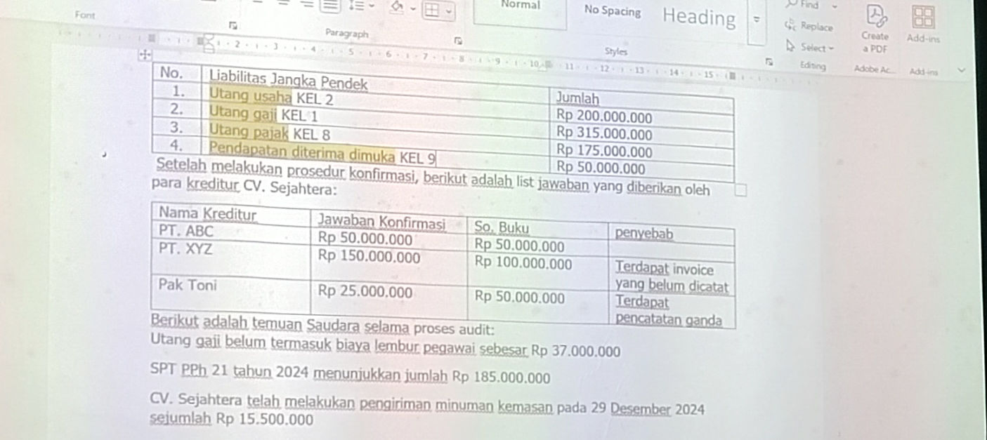 ```markdown | No. | Liabilitas Jangka Pendek | StudyX