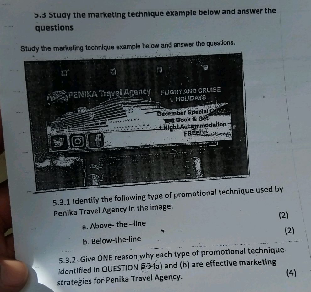 5.3 Study the marketing technique example | StudyX