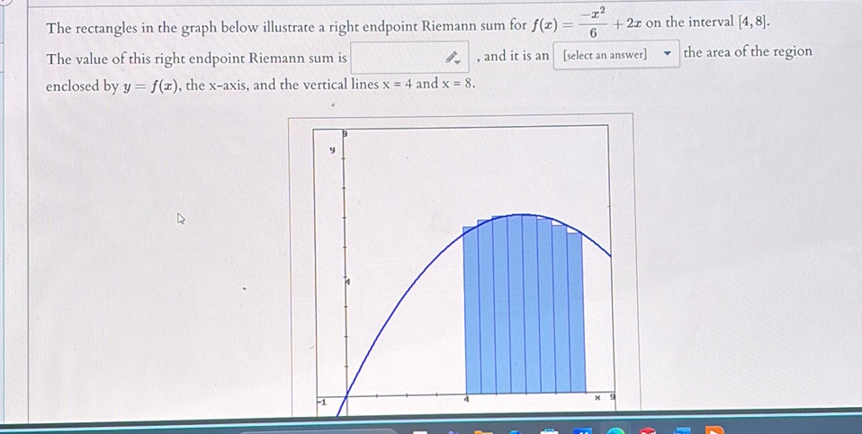 The rectangles in the graph below illustrate | StudyX