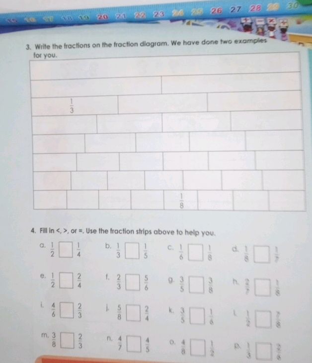 3. Write the fractions on the fraction | StudyX