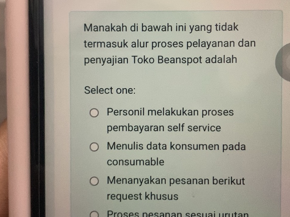 Manakah di bawah ini yang tidak termasuk | StudyX