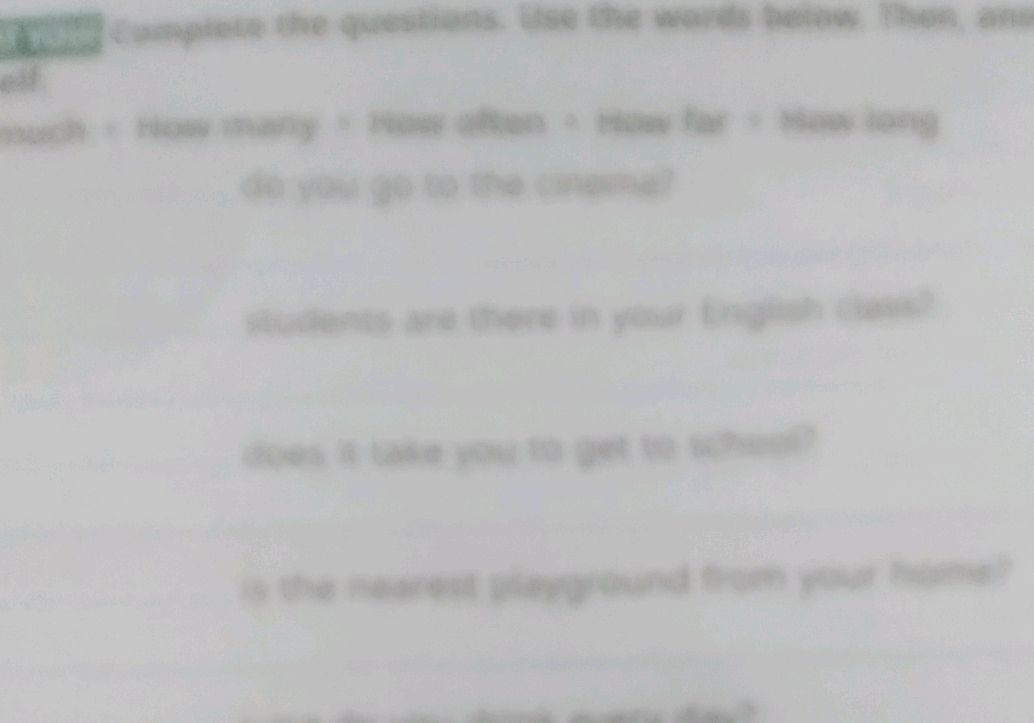 Complete the questions. Use the words below. | StudyX