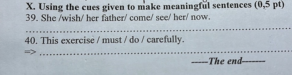 X. Using the cues given to make meaningful | StudyX