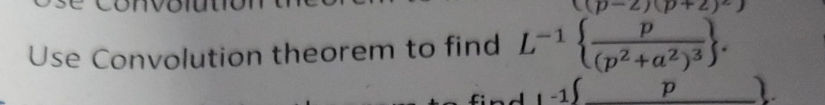 Use Convolution theorem to find $L^{-1} \{ | StudyX