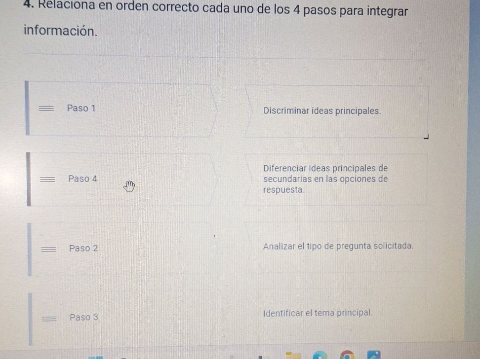 4. Relaciona en orden correcto cada uno de | StudyX