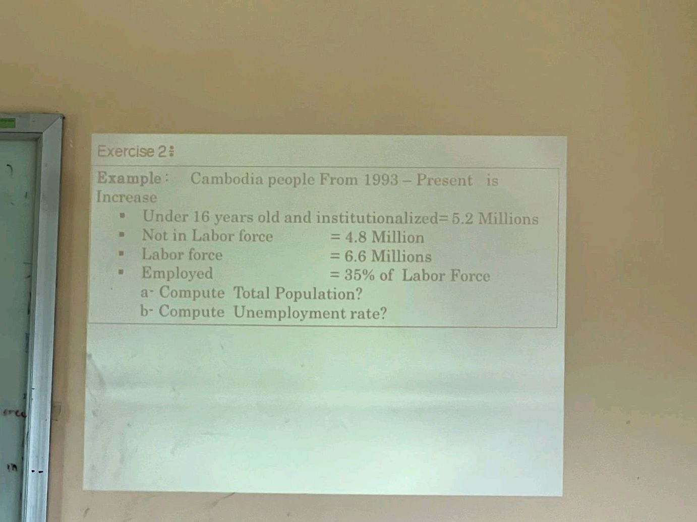 Exercise 2: Example: Cambodia people From | StudyX