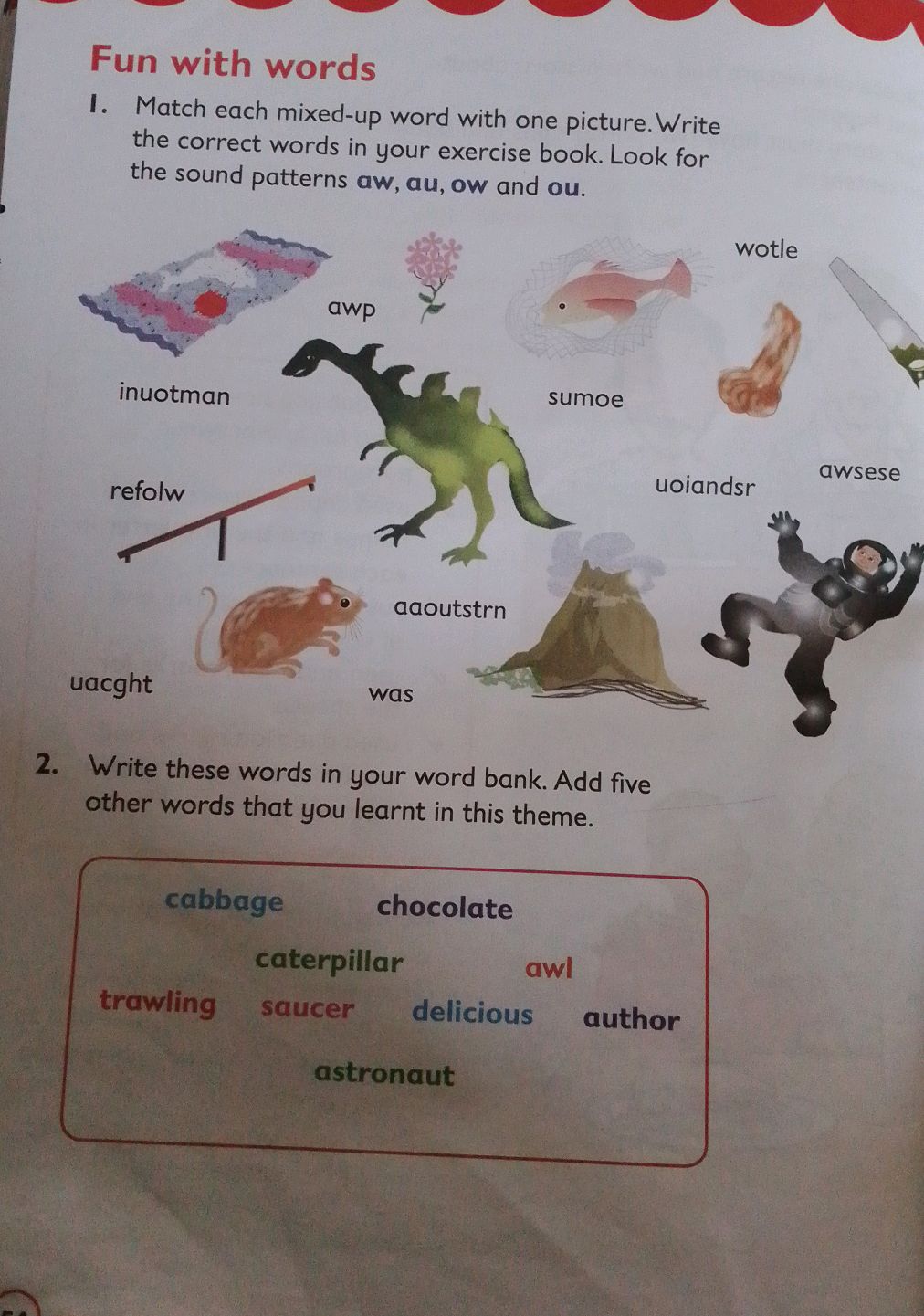 1. Match each mixed-up word with one | StudyX